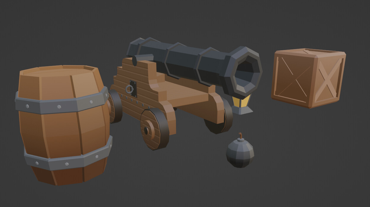 ArtStation - Low Poly Ship Assets