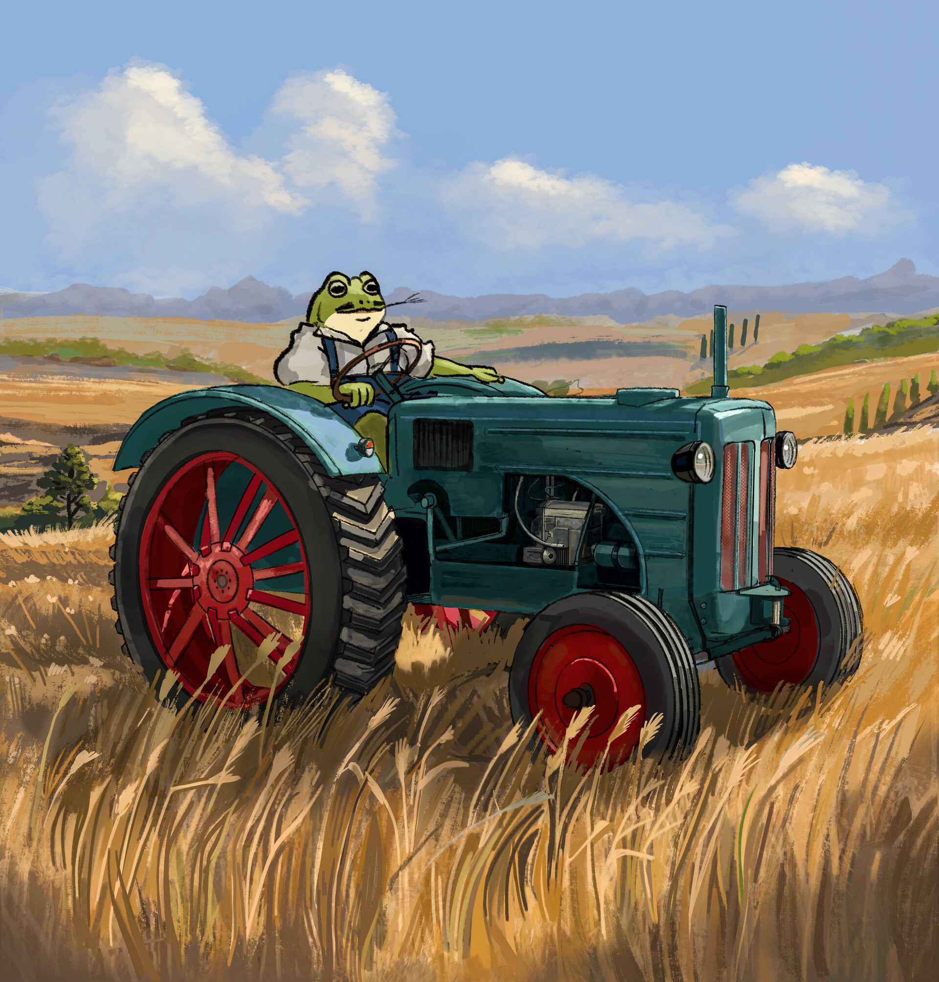 Riccardo De Martino - Tractor frog illustration