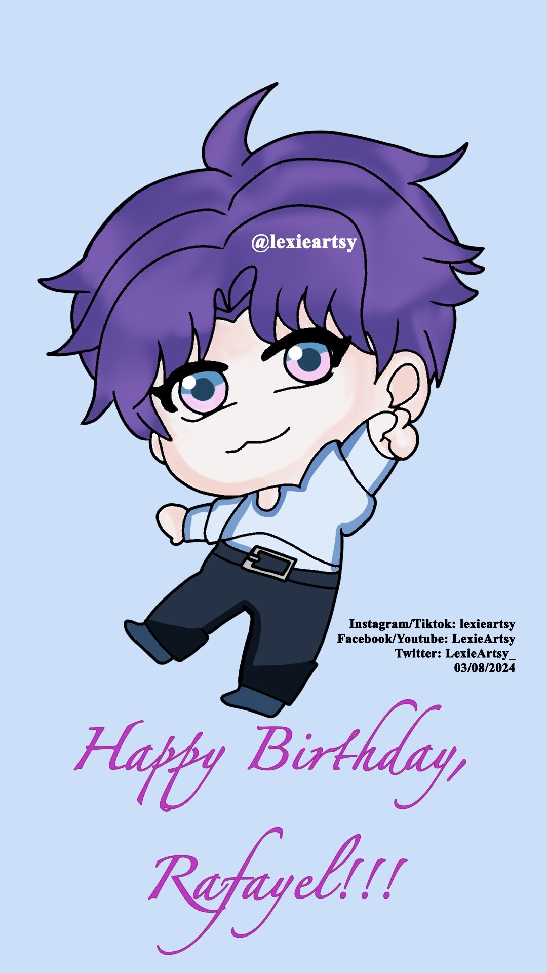 ArtStation - My Chibi Fan Art of Rafayel from “Love And Deepspace”