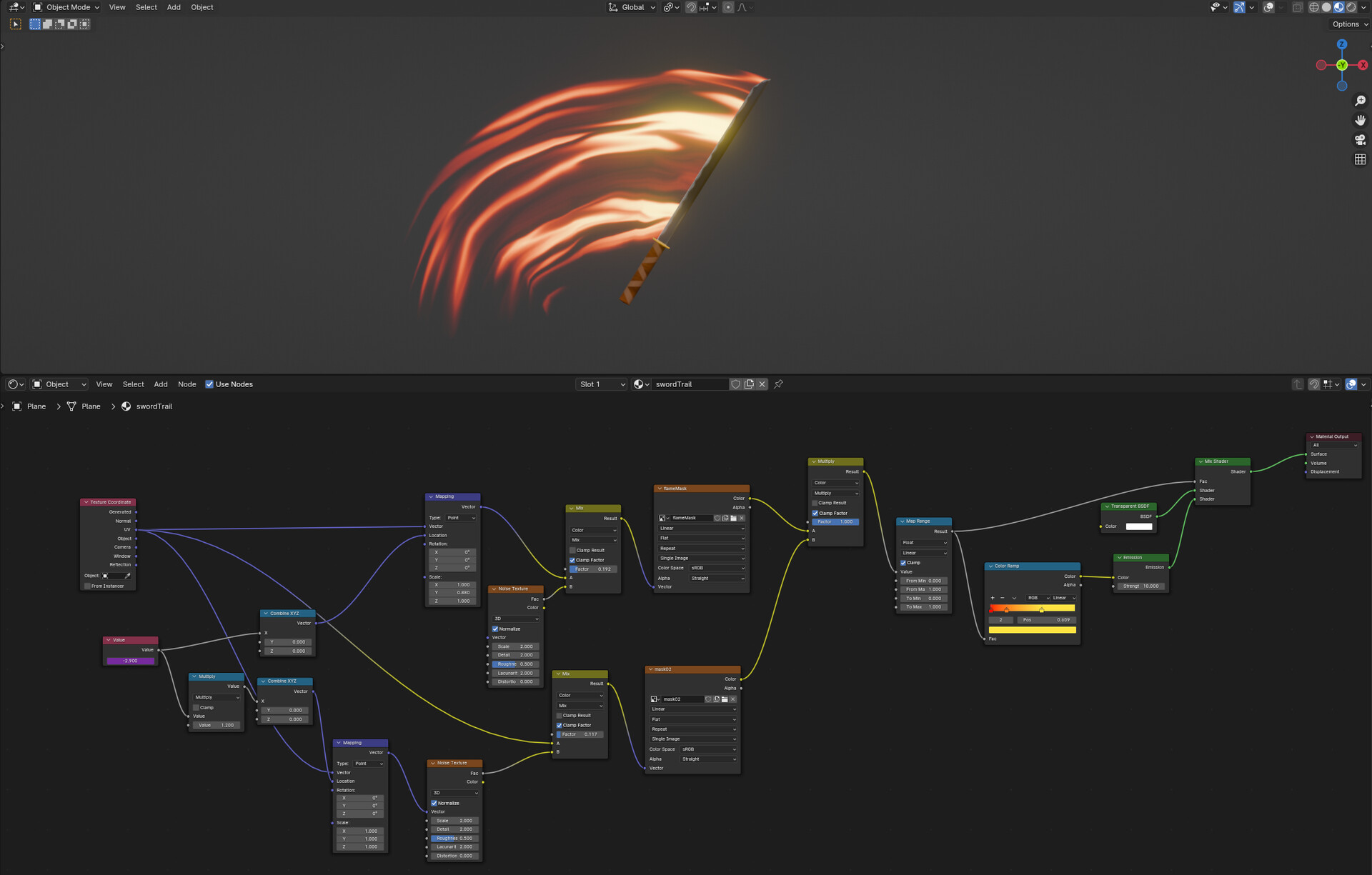 ArtStation - Katana Fire Trail