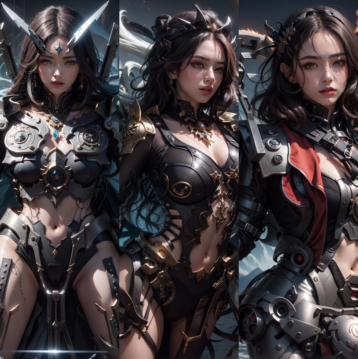 ArtStation - Character Face Design:CG Female Mecha Girls Reference Mega Pack