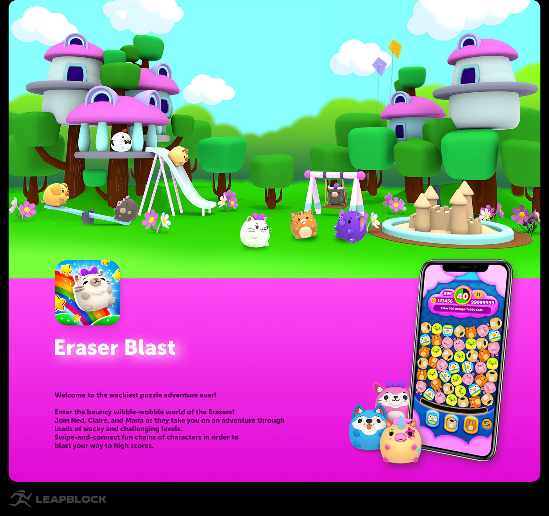 LeapBlock - Eraser Blast UI