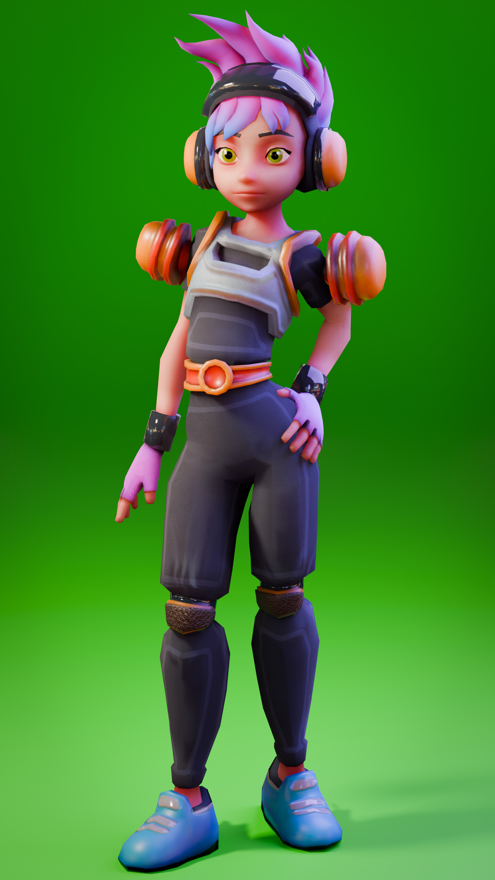 ArtStation - Toony cyberpunk character