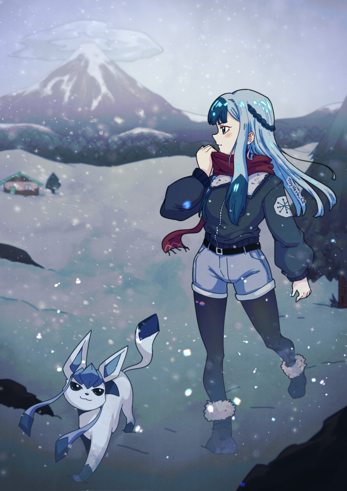 Gijinka Glaceon Glaceon (pokemon) Drawn By Metaphor_(artist)