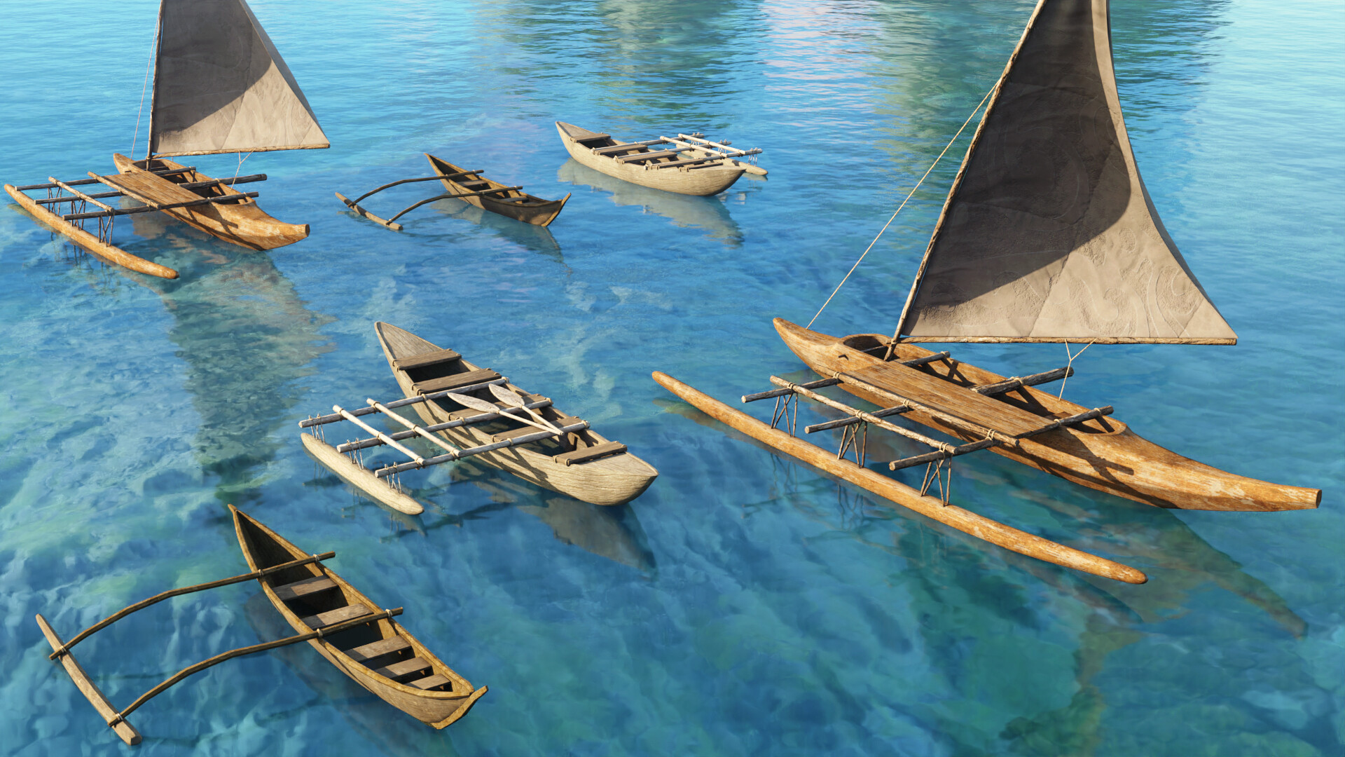 ChuckCG - Polynesian Canoes Assets