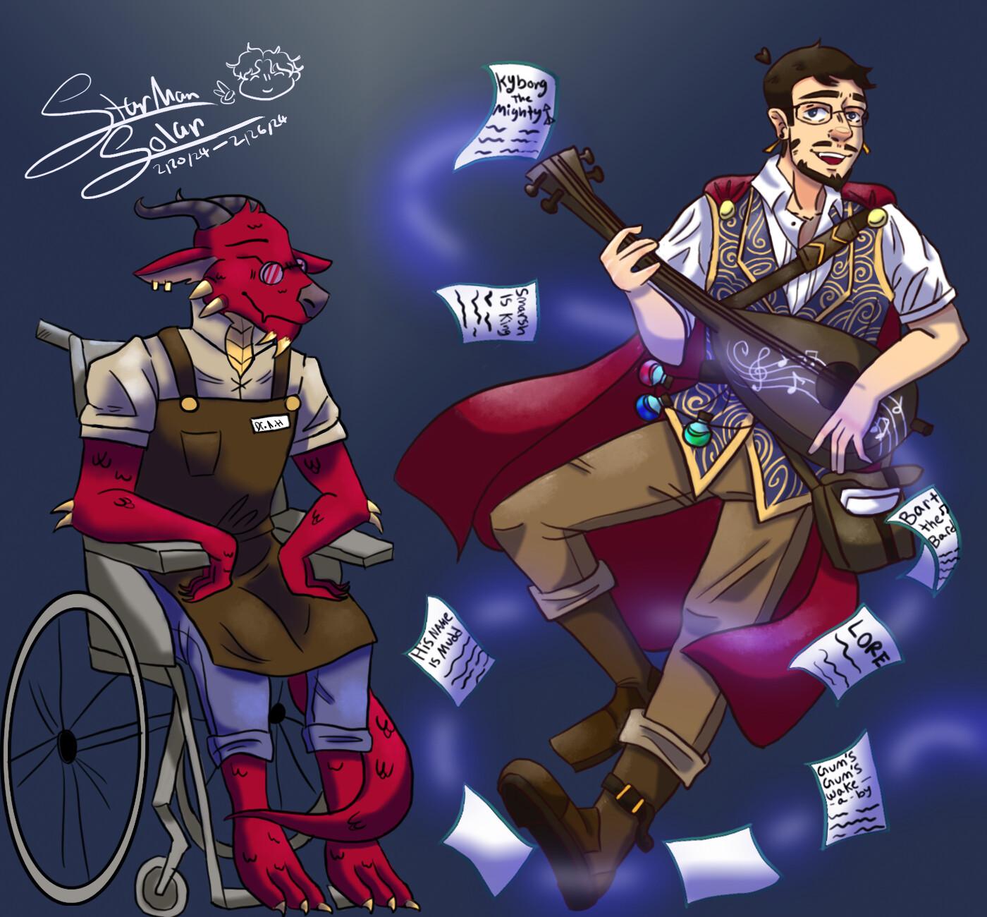 ArtStation - Micah The Human Bard and Dr A.Hem