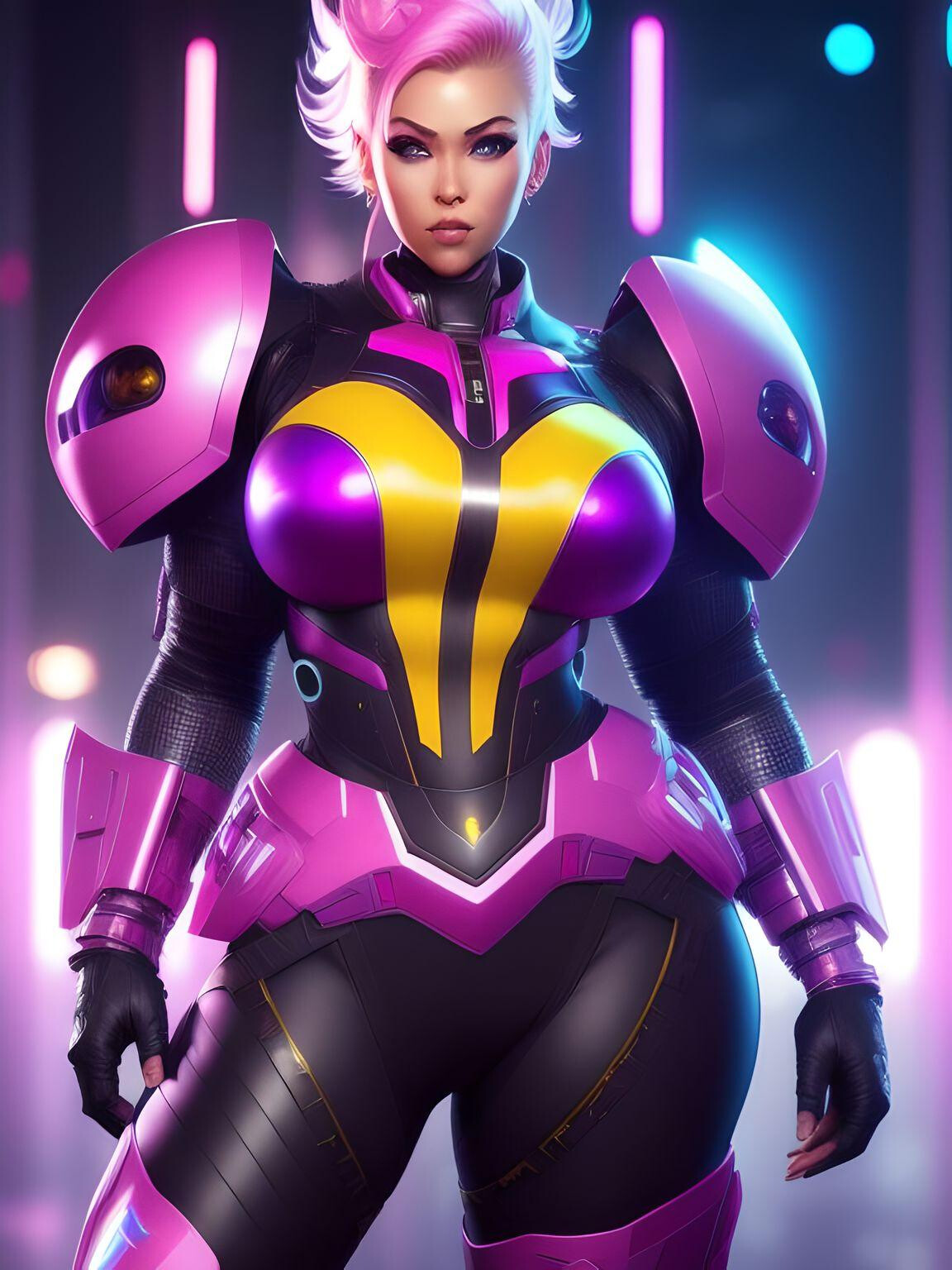 ArtStation - Tech suit Babe II