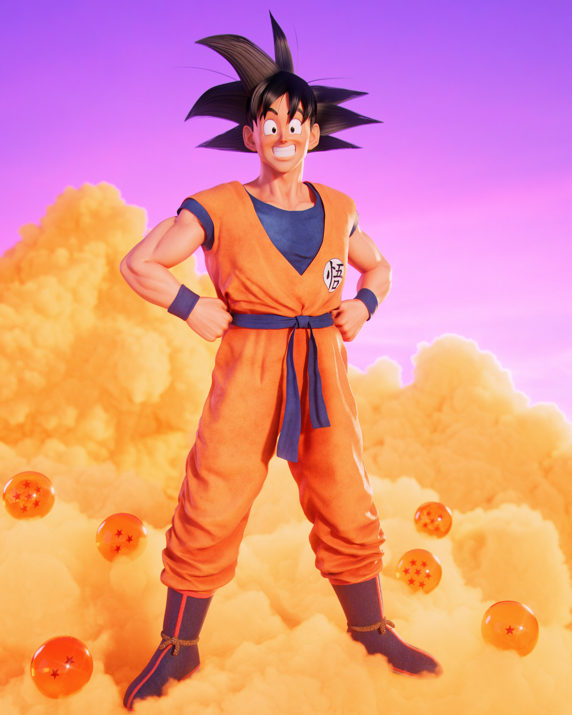 ArtStation - Goku 3D: A Tribute to Akira Toriyama