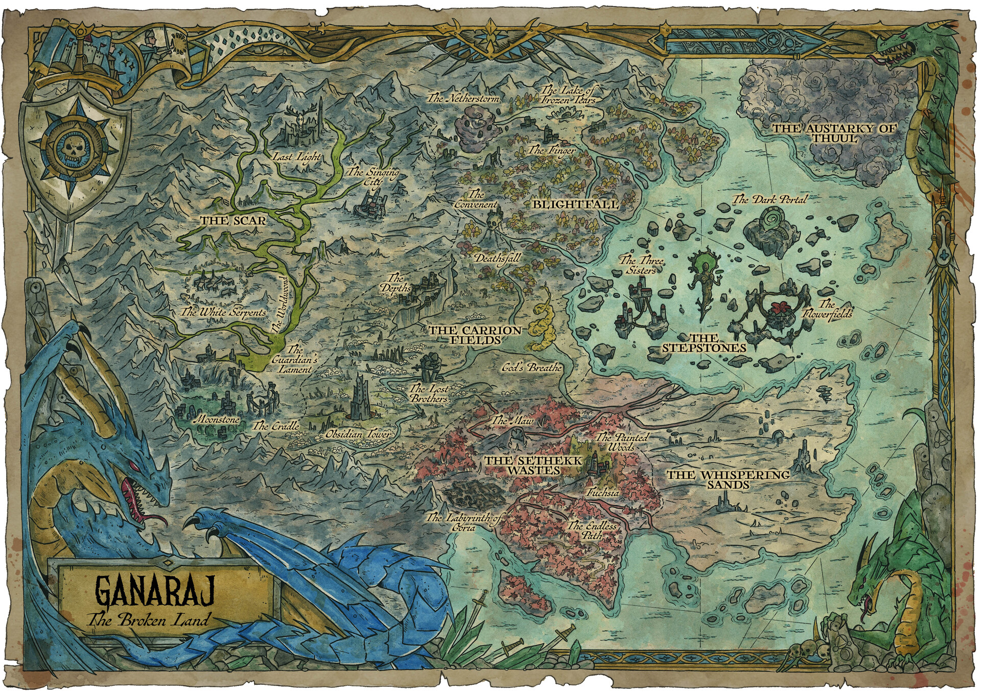 ArtStation - Map of the Dark Lands of Granaraj