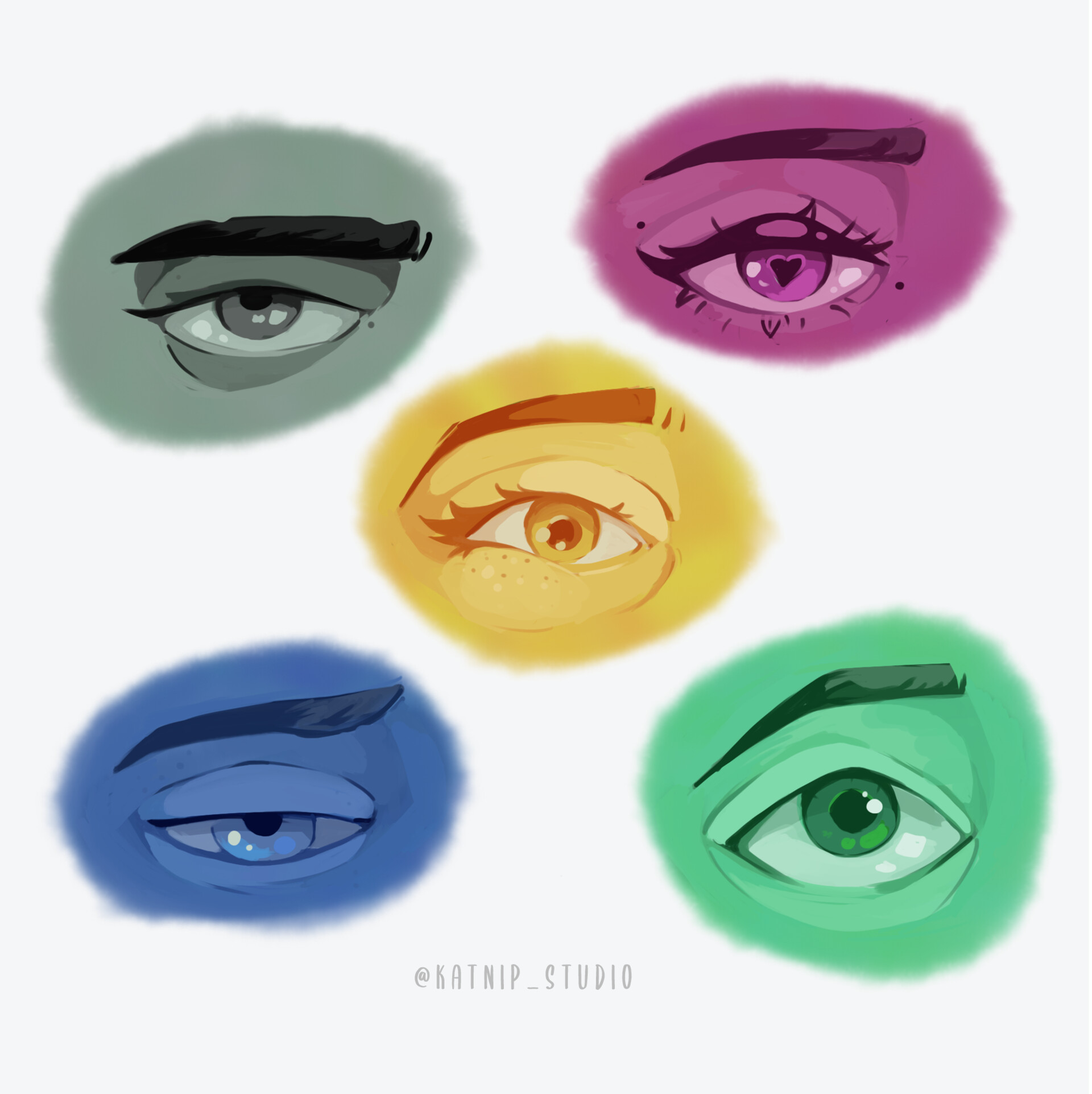 ArtStation - Eyes with Emotion: Practice study