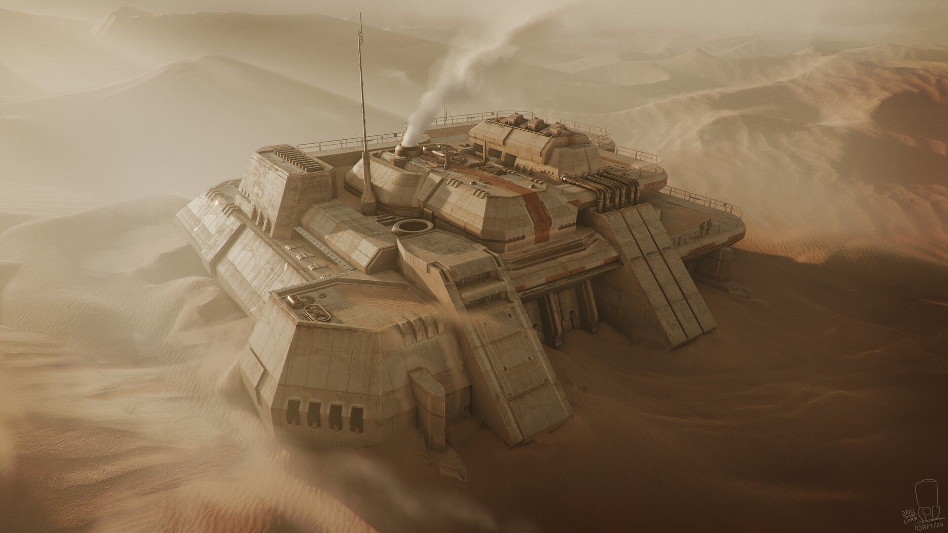 ArtStation - Desert refinery