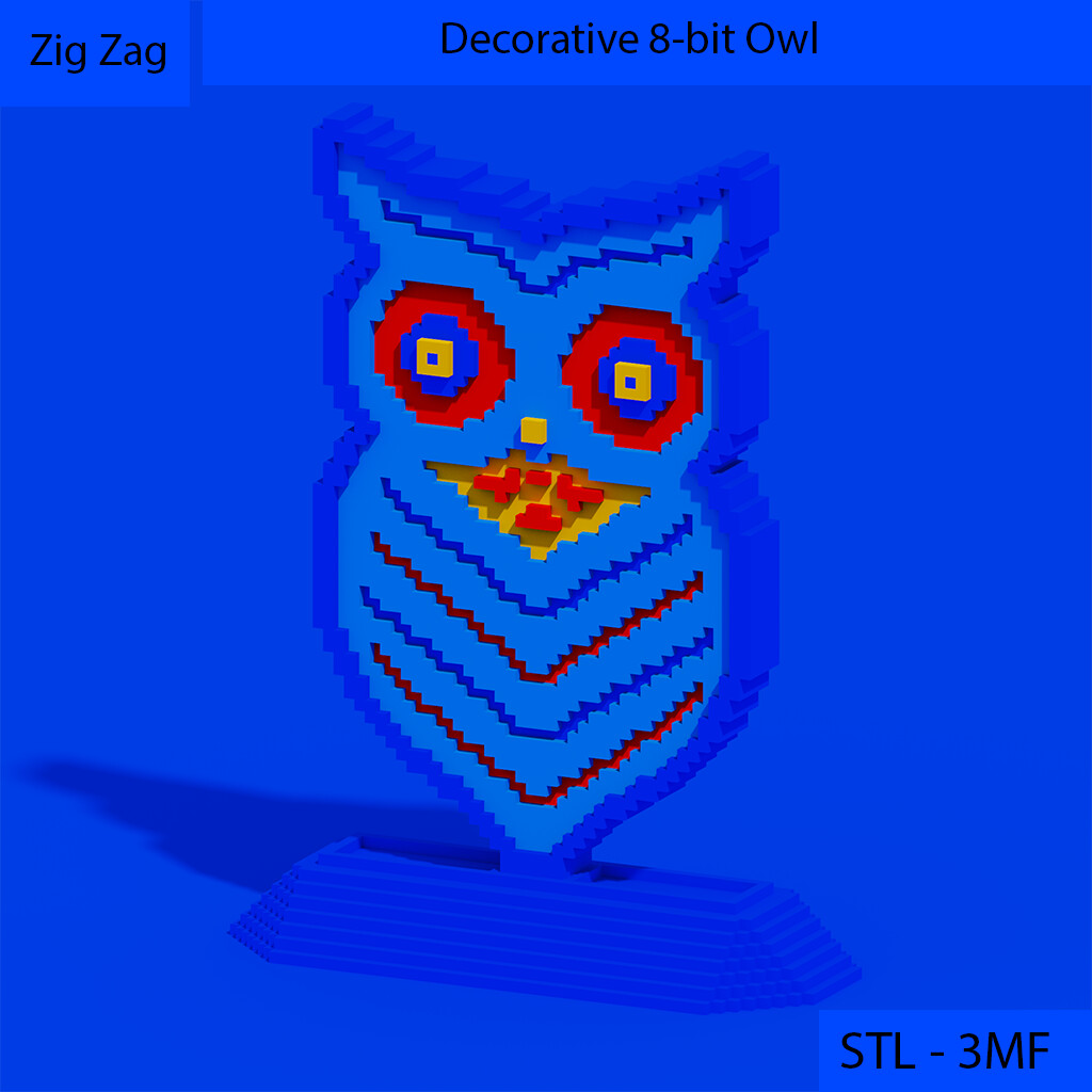 ArtStation - Decorative 8-bit Owl