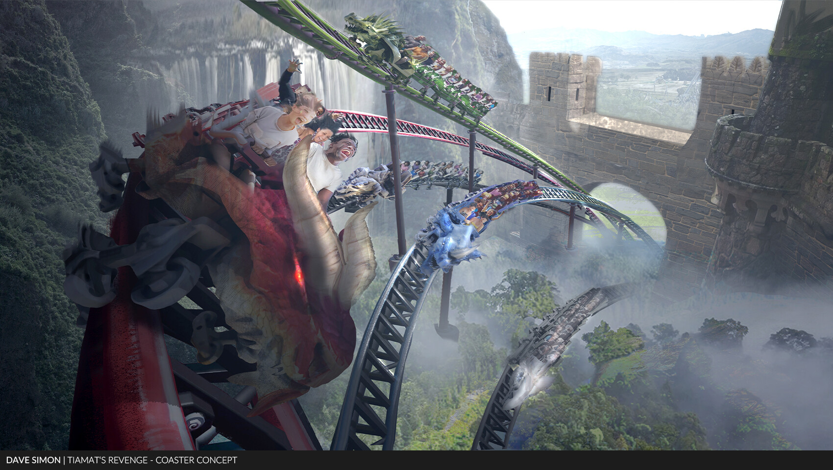 Dave Simon - Dungeons & Dragons Theme Park | Tiamat's Revenge Rollercoaster