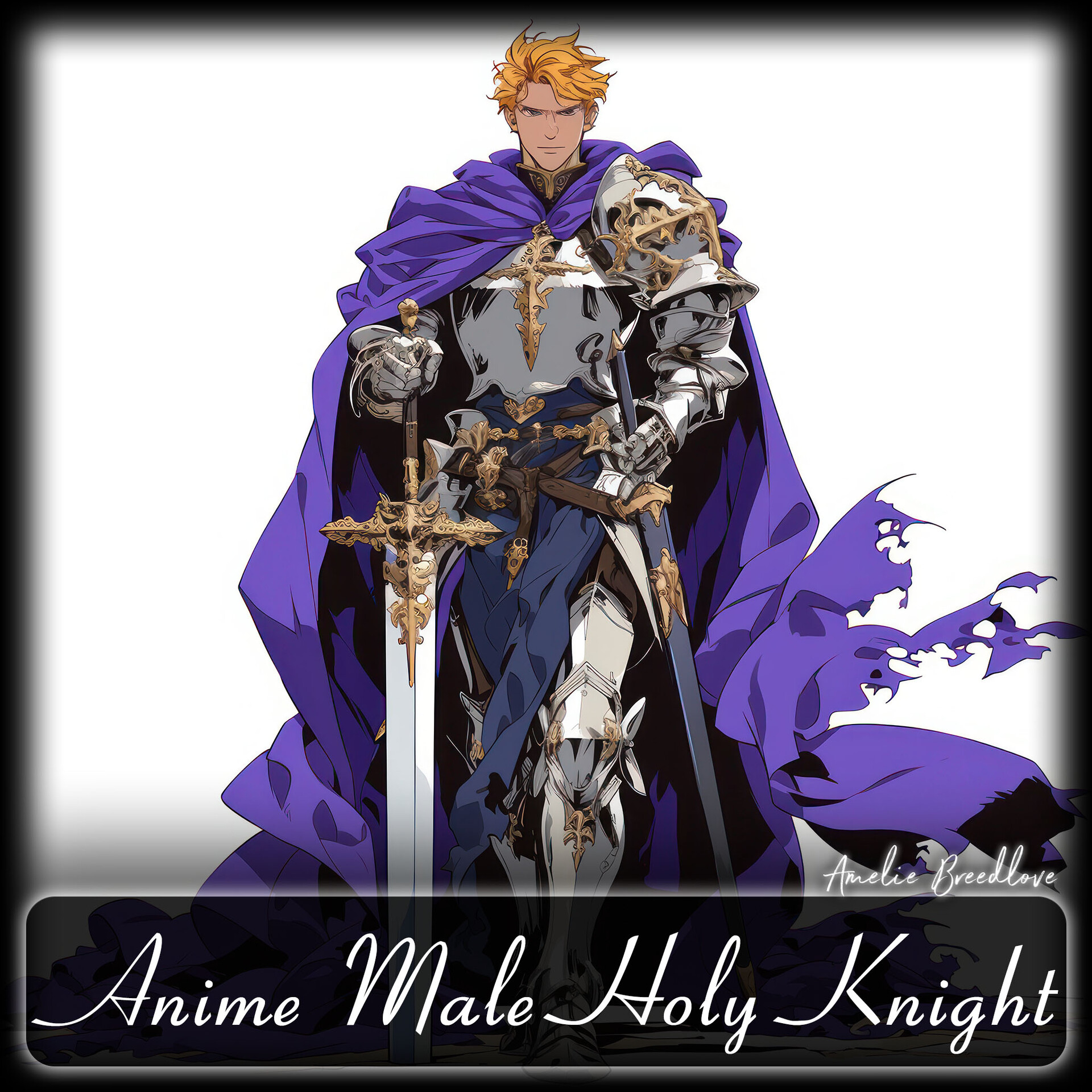 ArtStation - 200 Anime Male Holy Knight (Full Body) Reference Pack | 4K ...