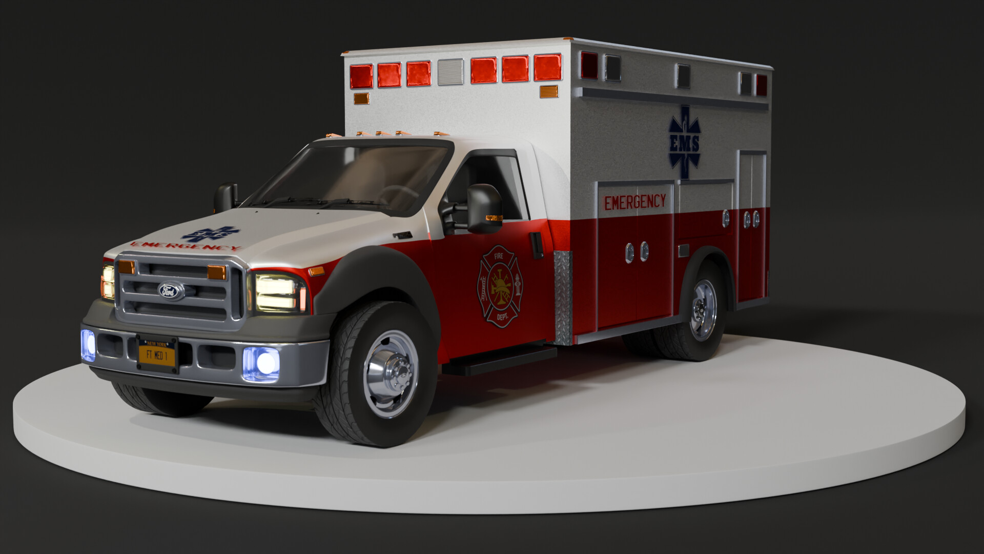 Fabian Tasama-Gomez - 2007 Ford F350 Ambulance with Custom Tires