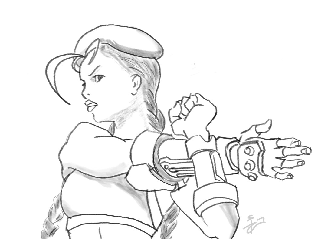 cammy street fighter coloring page