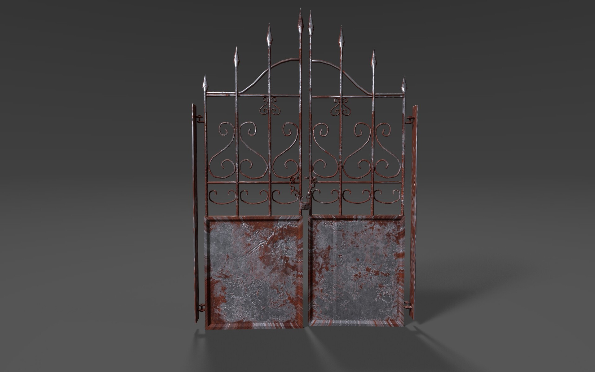 ArtStation - rusty iron door 生锈的铁门