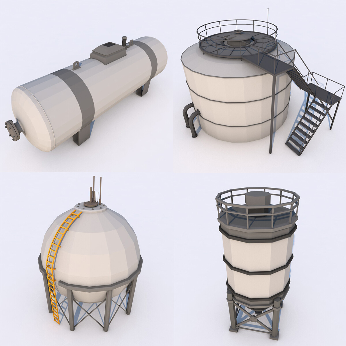 ArtStation - Industrial Storage Tank 3D Model