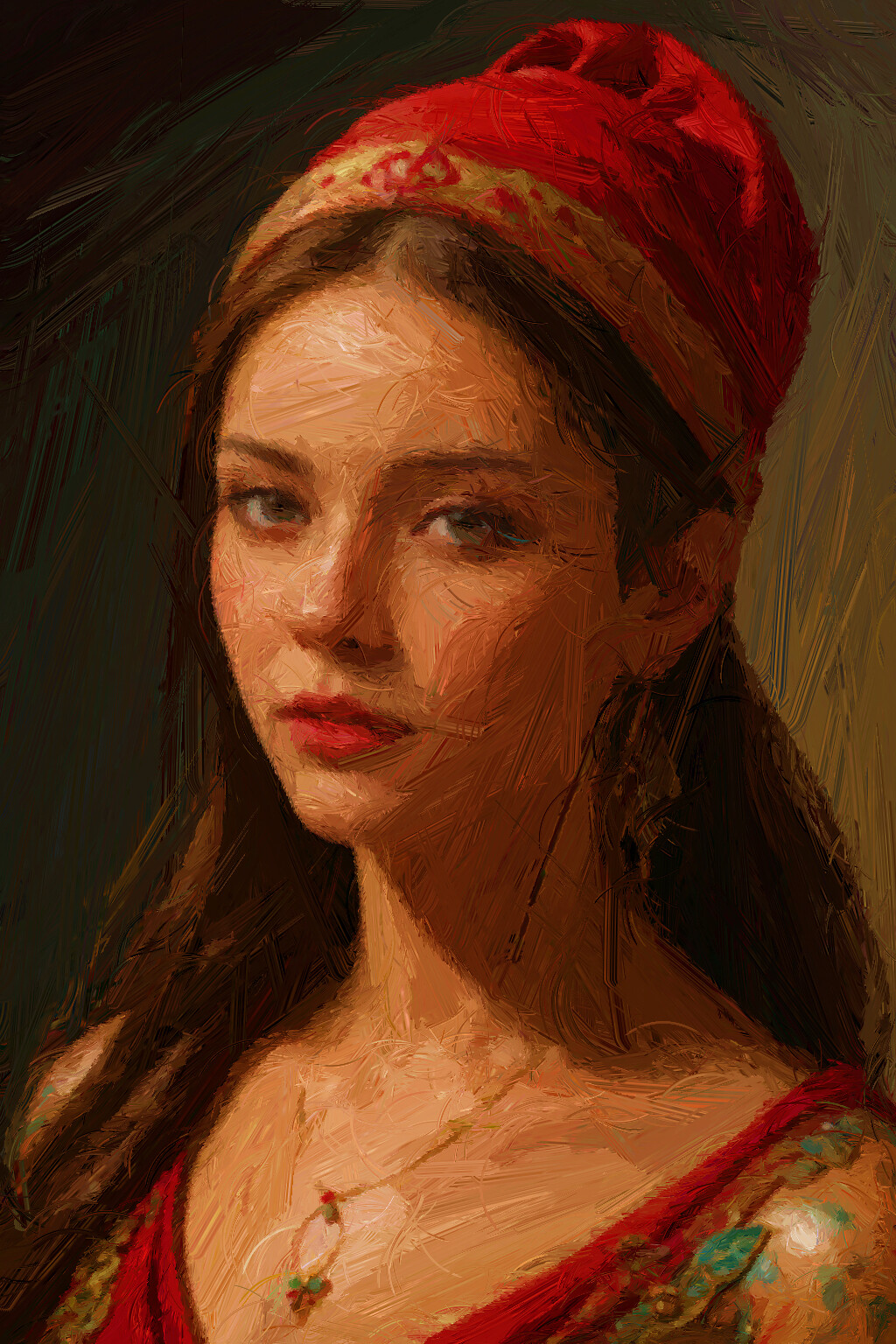 Archana - Crimson Elegance: A Detailed Portrait of Beauty (5/5)