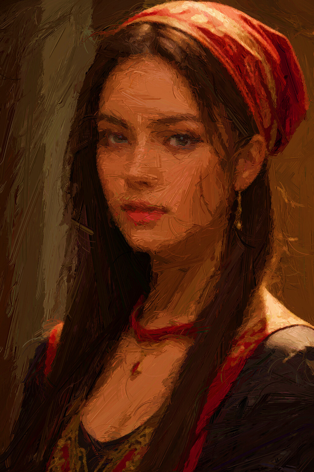 Archana - Crimson Elegance: A Detailed Portrait of Beauty (5/5)