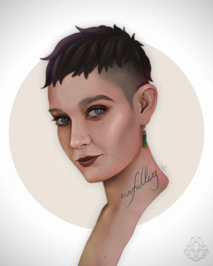 ArtStation - Asia Kate Dillon portrait