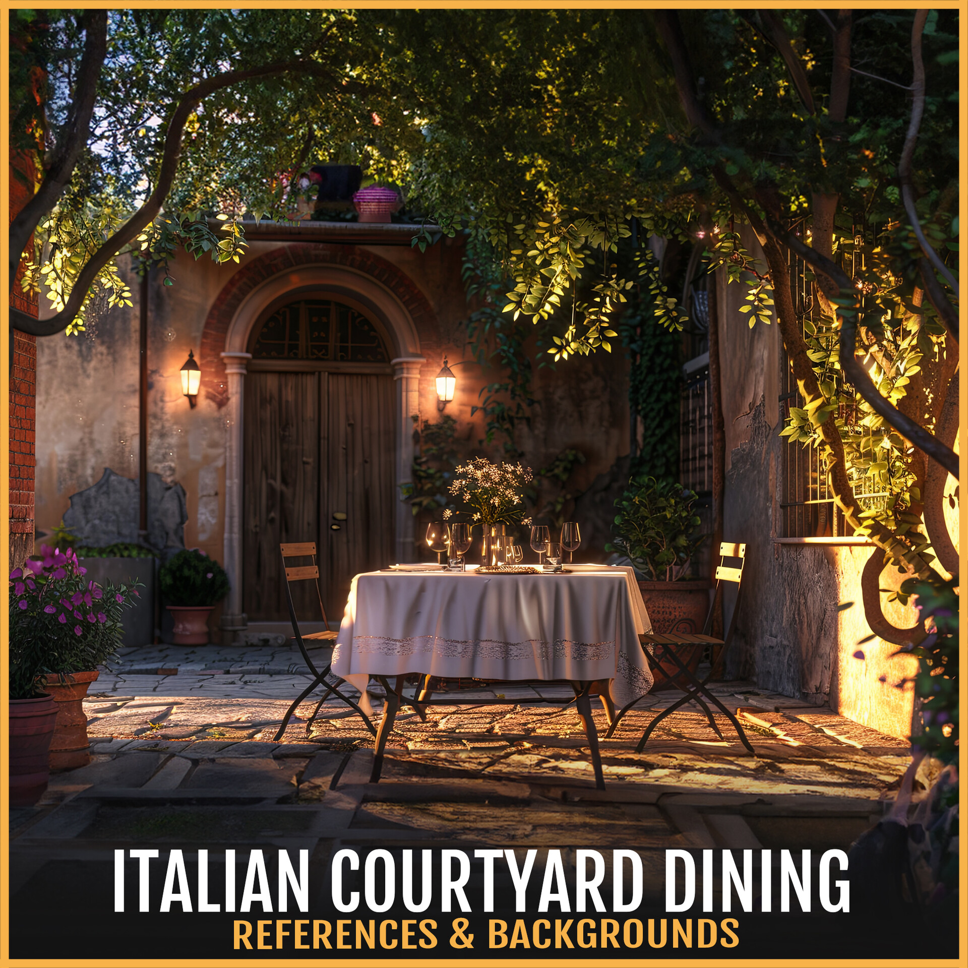 ArtStation - 303 Italian Courtyard Dining