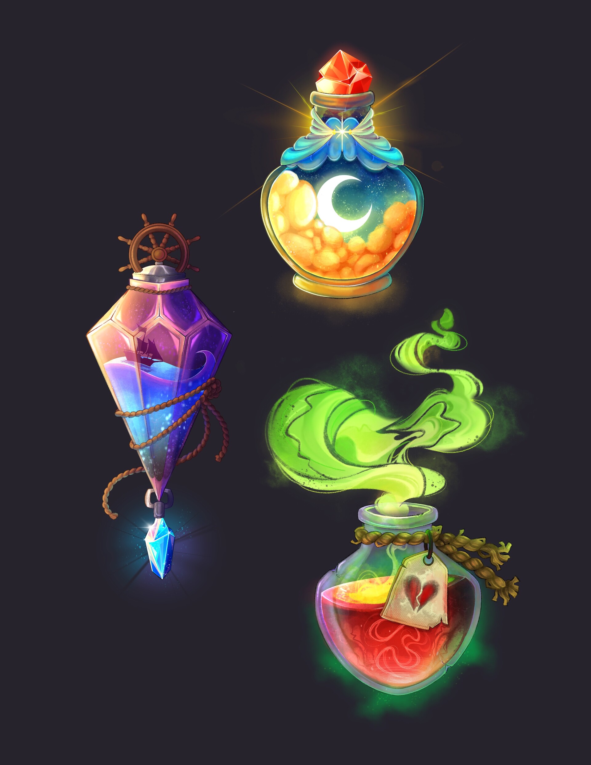 ArtStation - Potion Bottles