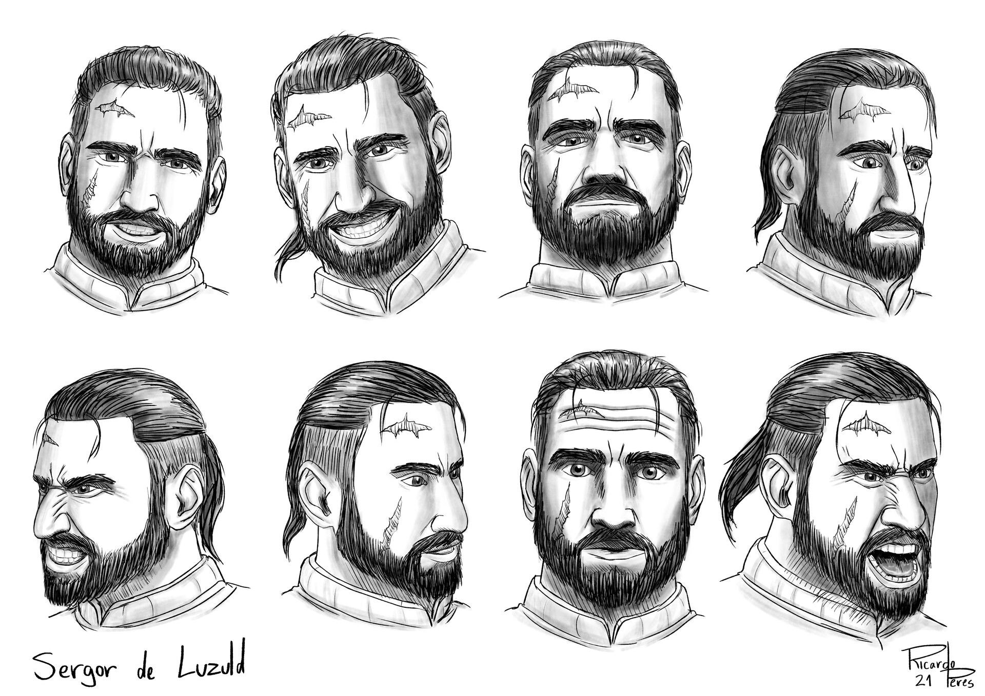 Ricardo Peres - The Brand of Hate | Main Characters Model Sheets