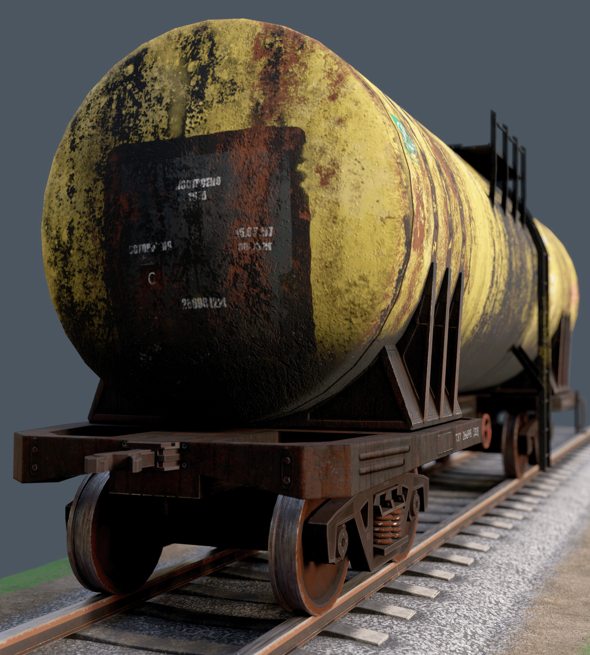 ArtStation - Tank car/Вагон-цистерна