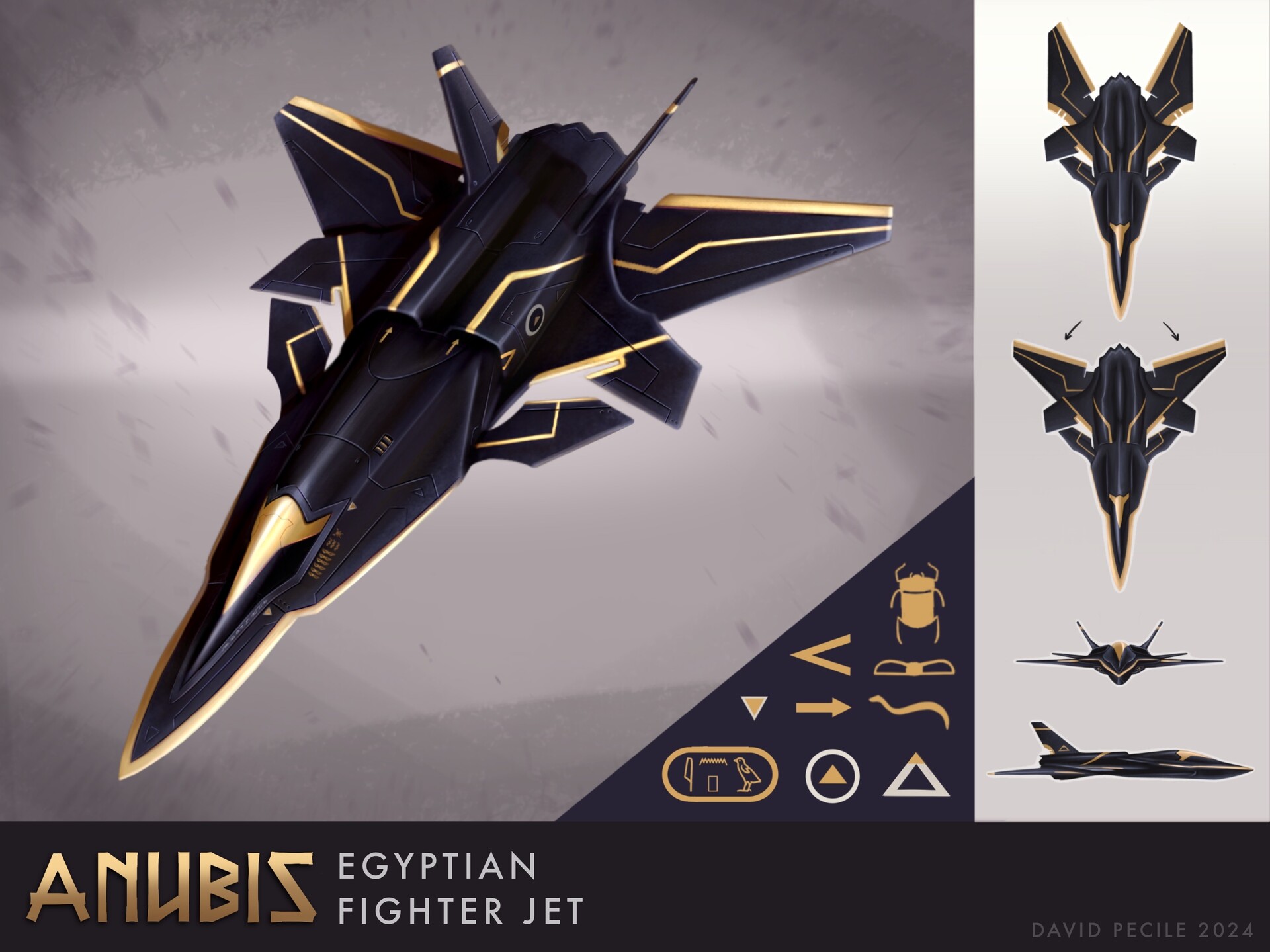 ArtStation - ANUBIS: Egyptian Fighter Jet