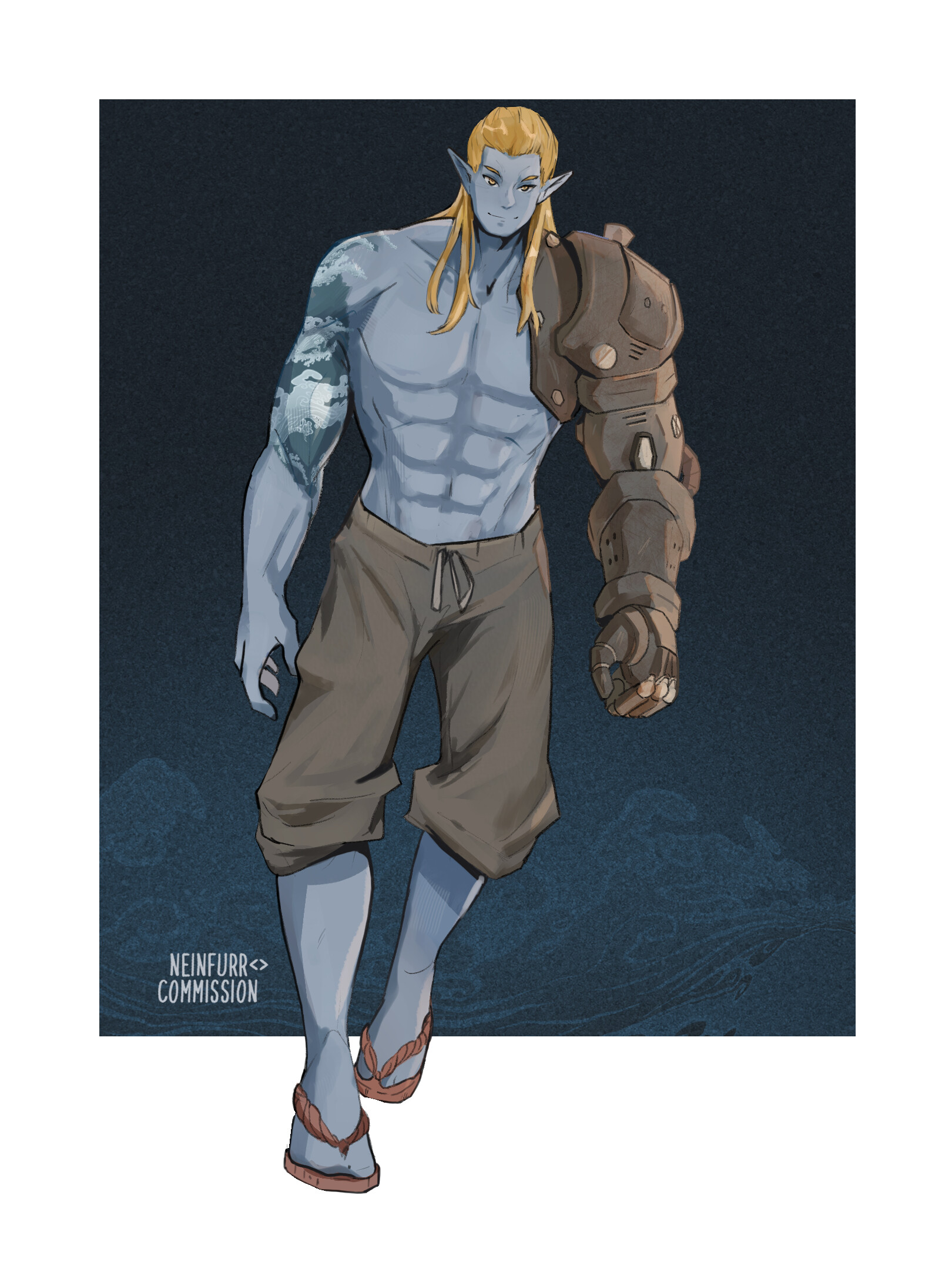 ArtStation - Half Orc Barbarian | DND Commission