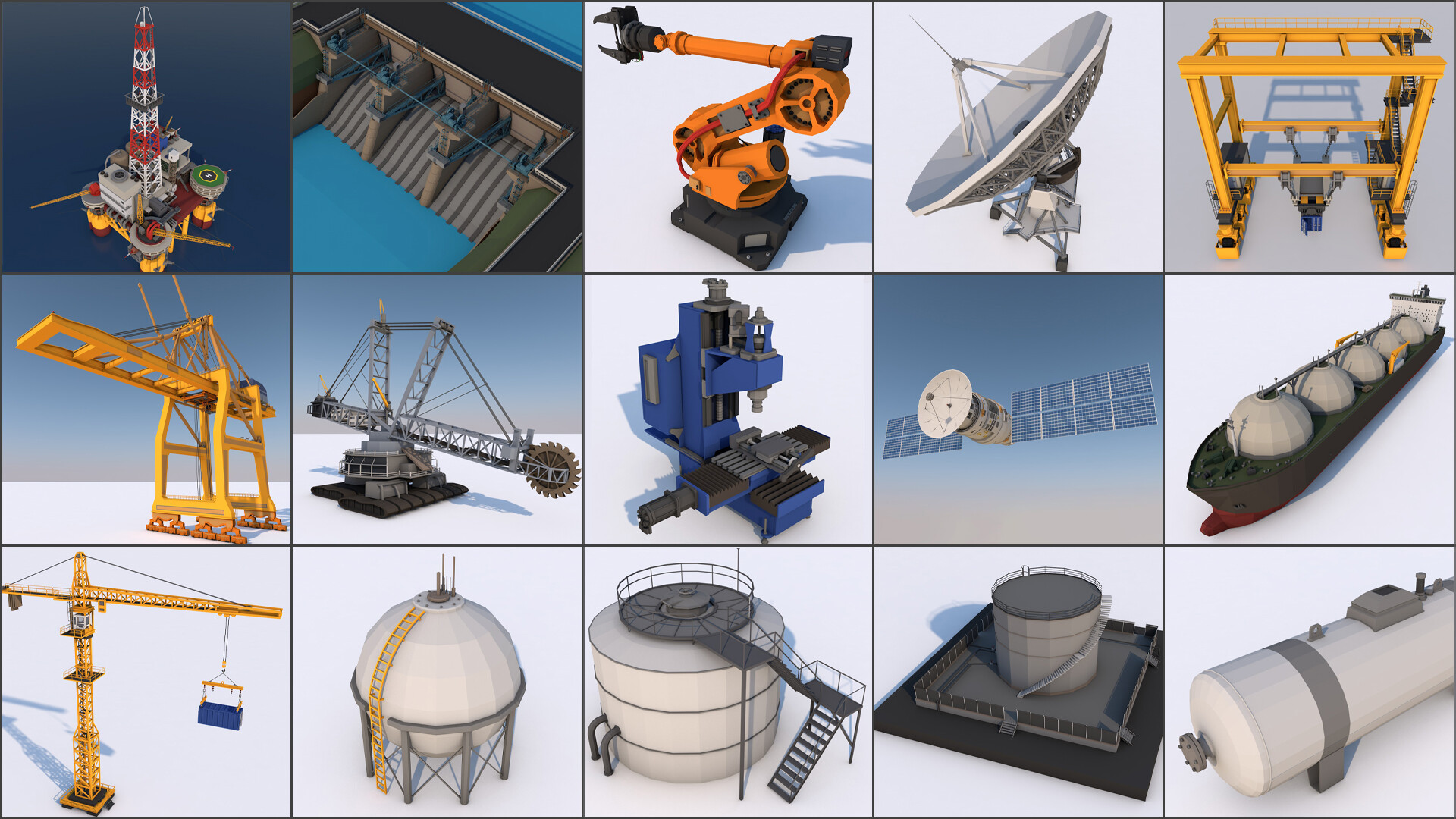 ArtStation - 16 Industrial Collection 3D Model Download