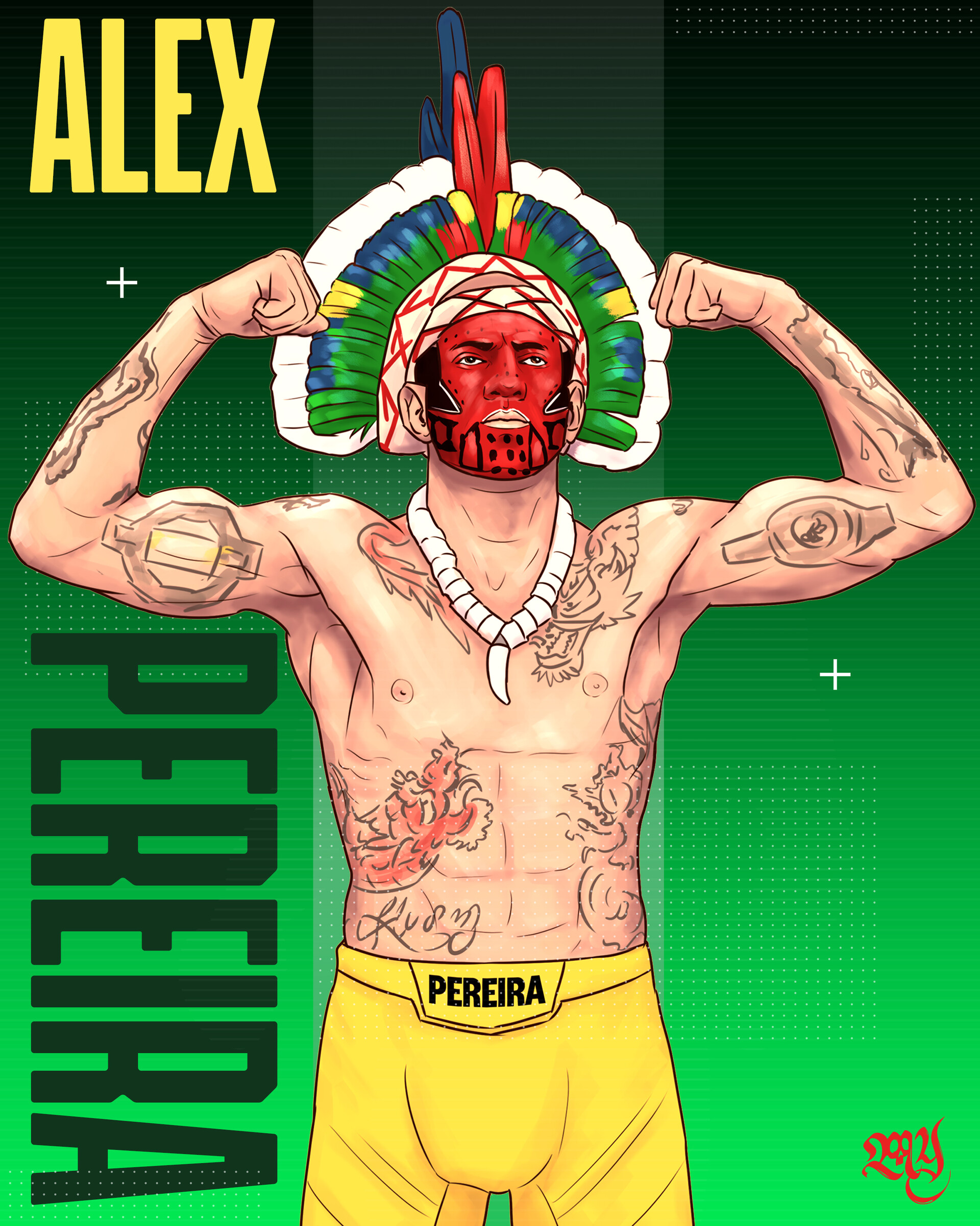 ArtStation - MMA illustration- Alex Pereira fan art