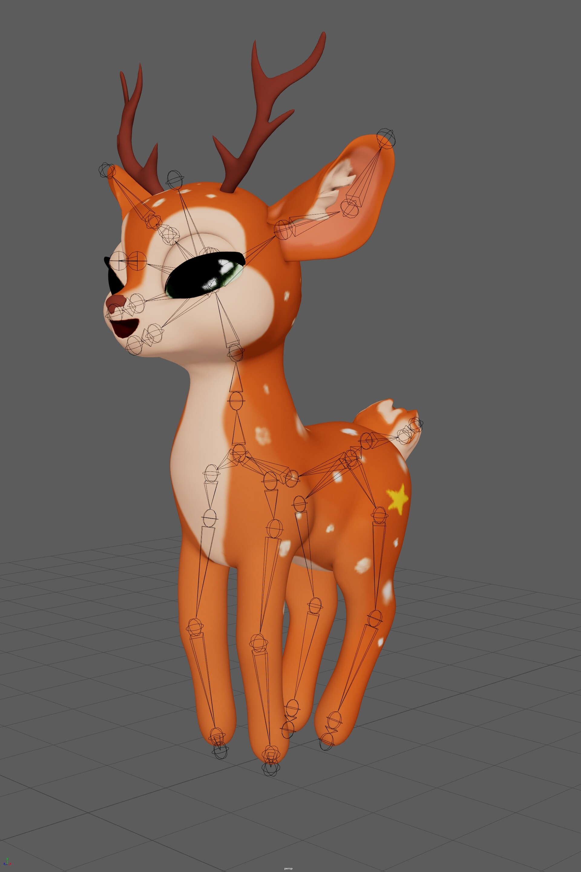 deer jumping animation