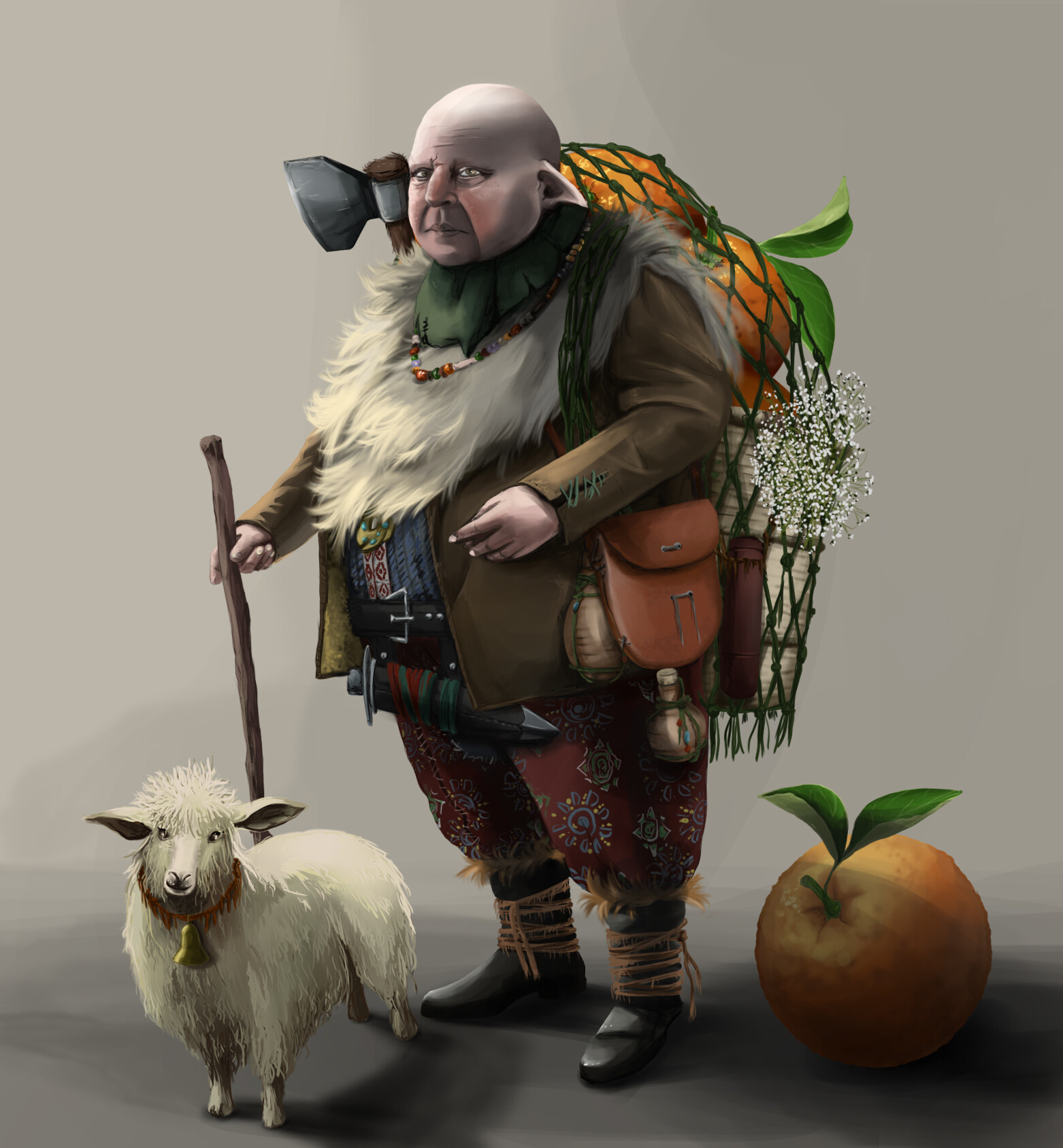 ArtStation - Gol babo and huge Orange