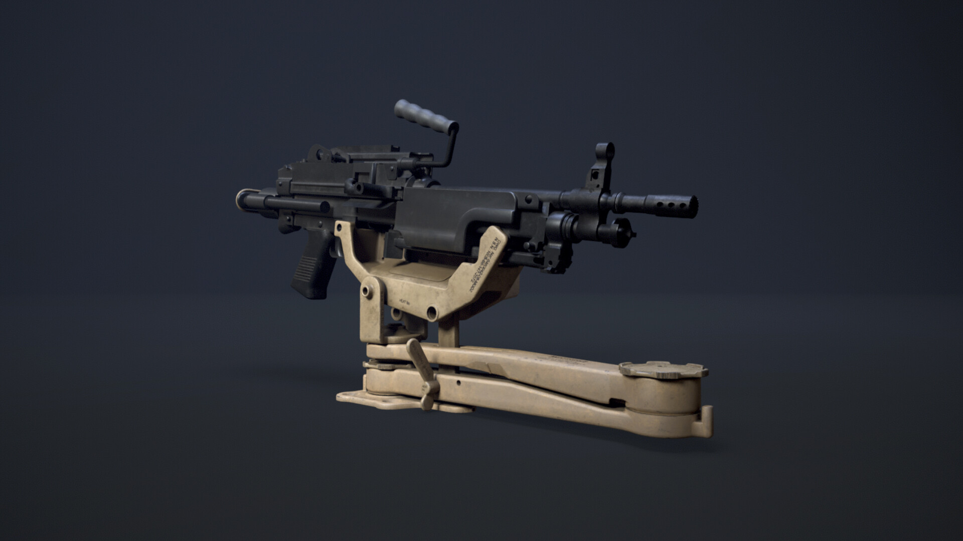 ArtStation - 3D Props - Dshk gun