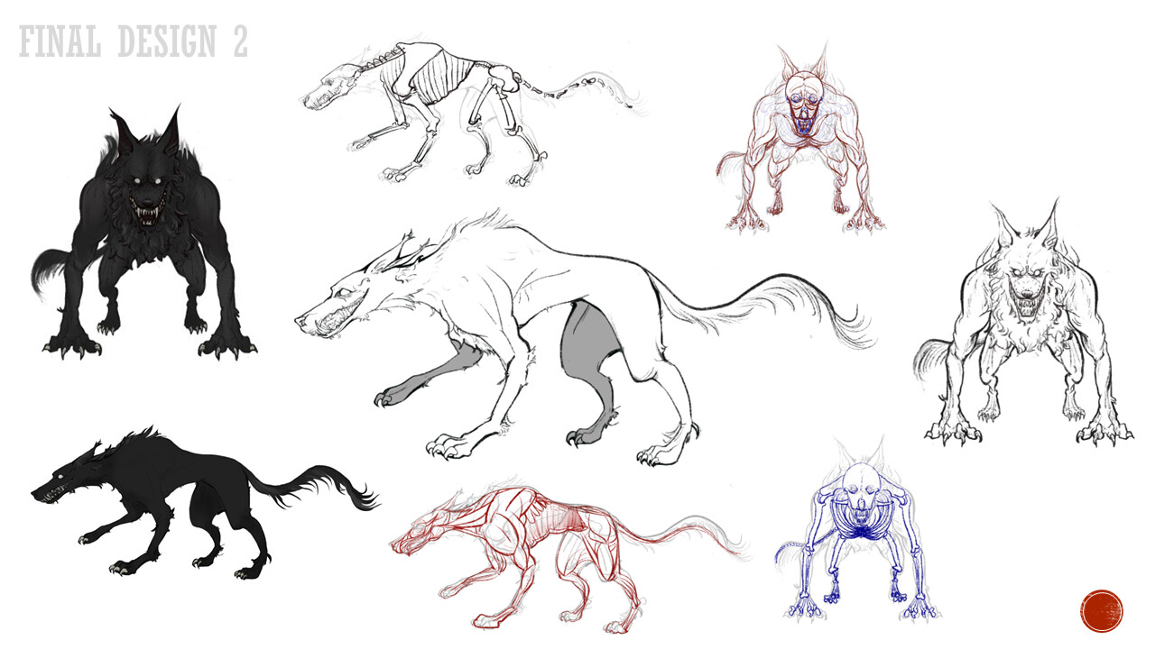 ArtStation - The creative process and sketches of the monster dog