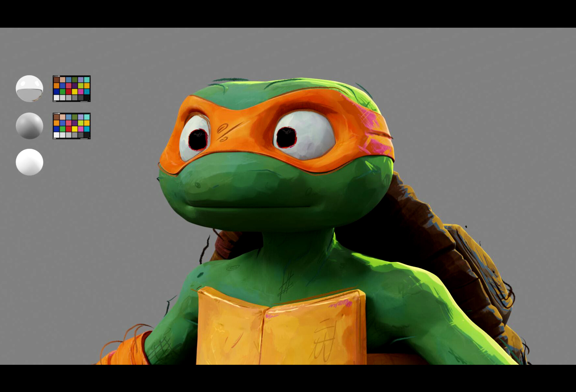 Sekou Camara - Michelangelo LookDev - TMNT Mutant Mayhem