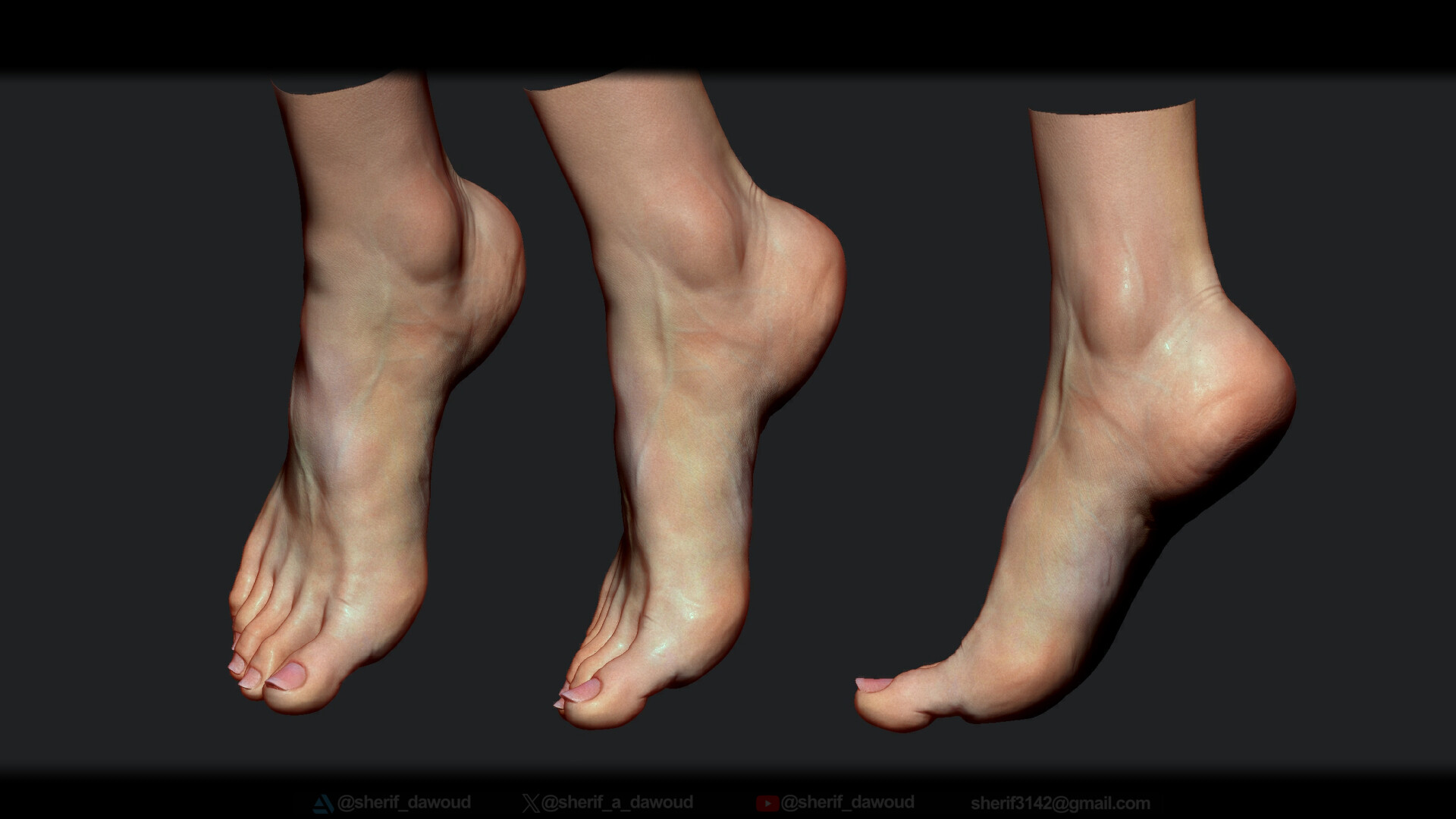 Sherif Dawoud | 3D Game Artist - Feet Sculpting Timelapse Tutorial