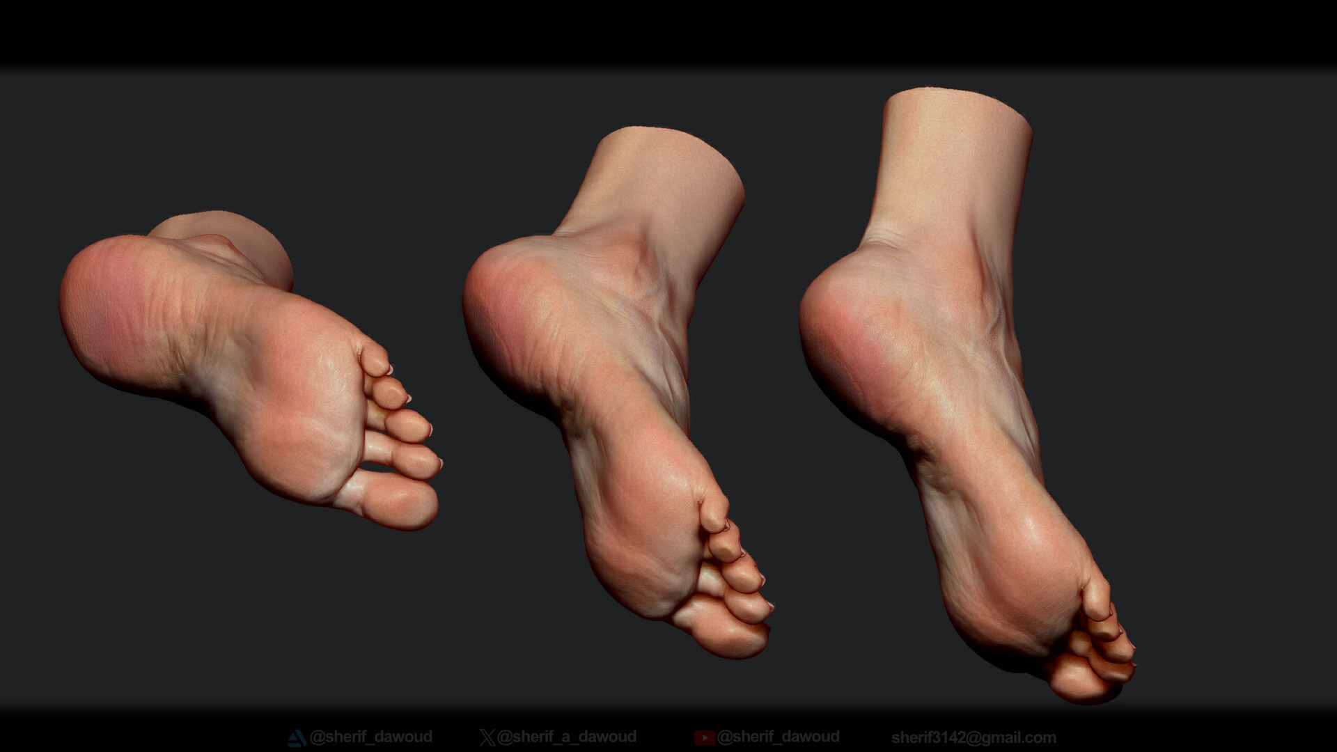 Sherif Dawoud | 3D Game Artist - Feet Sculpting Timelapse Tutorial
