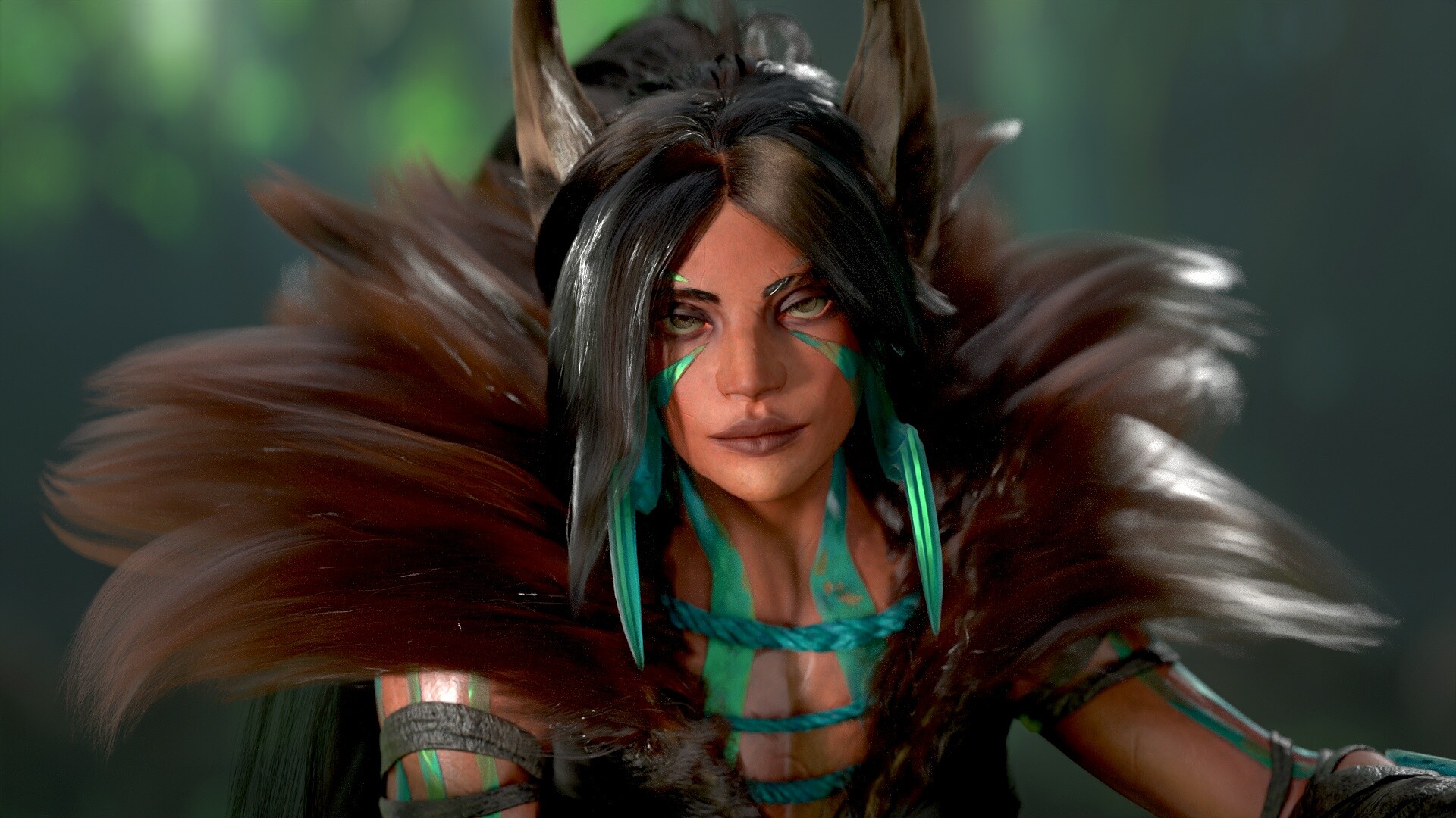 Alex Lucas - Fanwork Nidalee; Legend of RuneTerra, League of Legends
