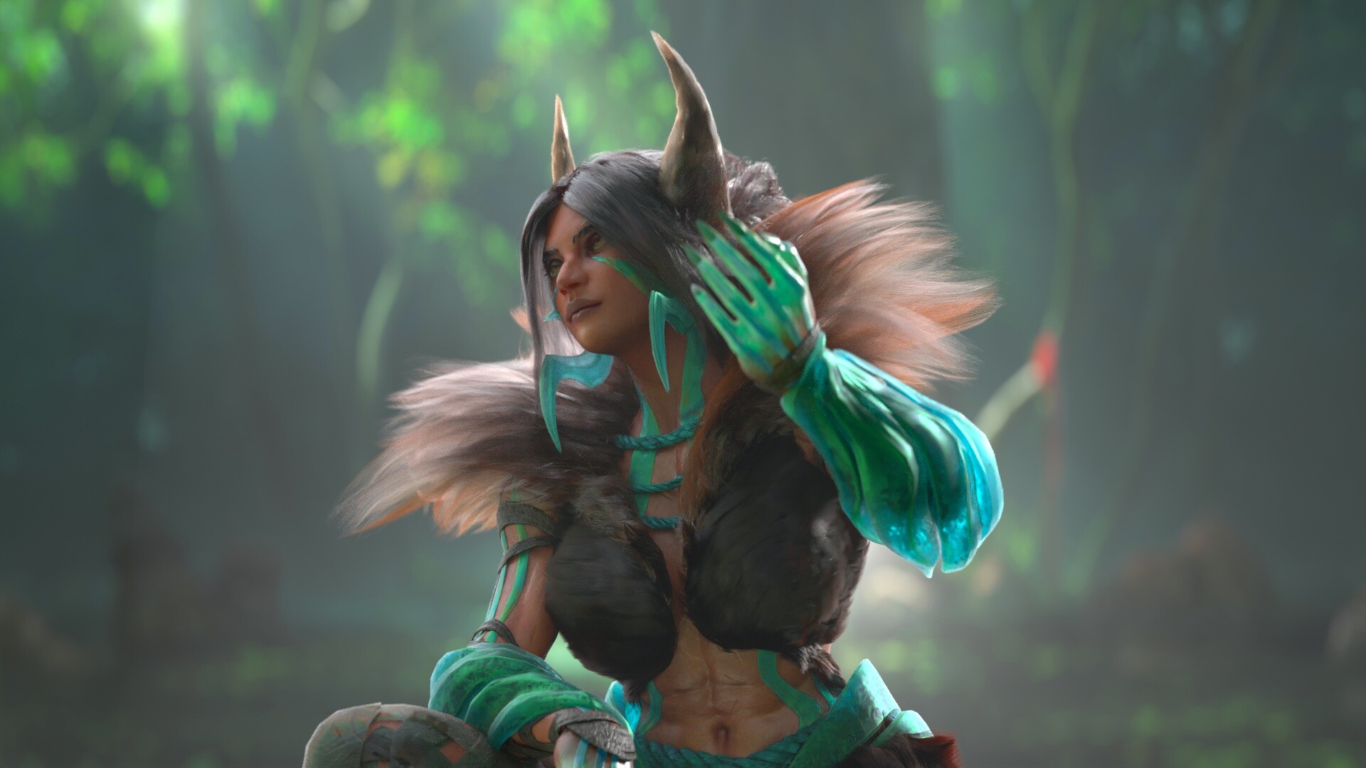 Alex Lucas - Fanwork Nidalee; Legend of RuneTerra, League of Legends