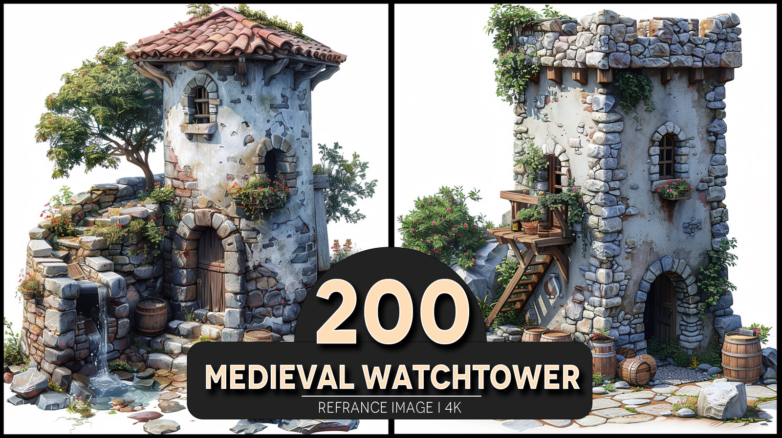 Pixel Ref - Medieval Watchtower 4K Reference/Concept Images