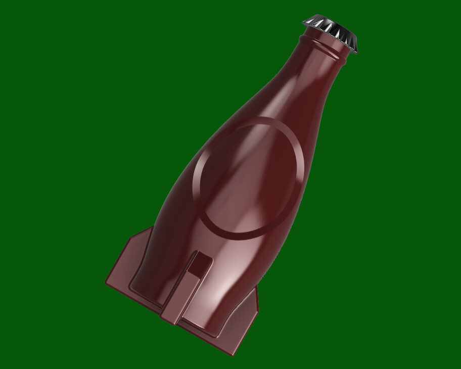 ArtStation - Fallout 4 - Nuka Cola bottle 3D model STL file for printing