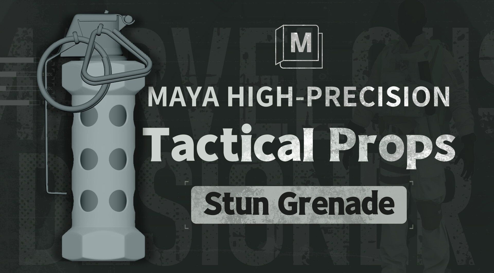 ArtStation - Maya: High-Precision Tactical Props - Stun Grenade