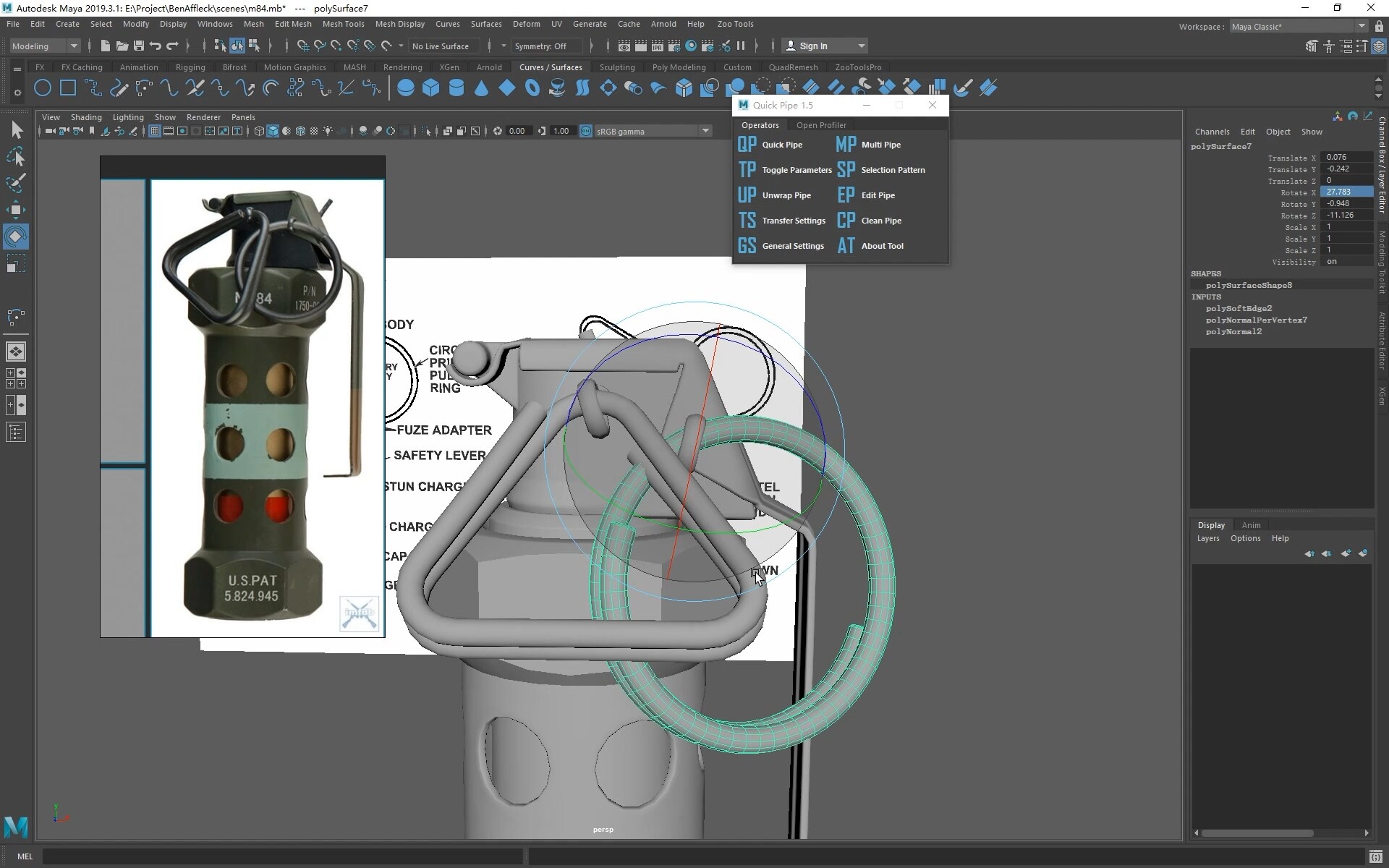 ABOUTCG - Maya: High-Precision Tactical Props - Stun Grenade