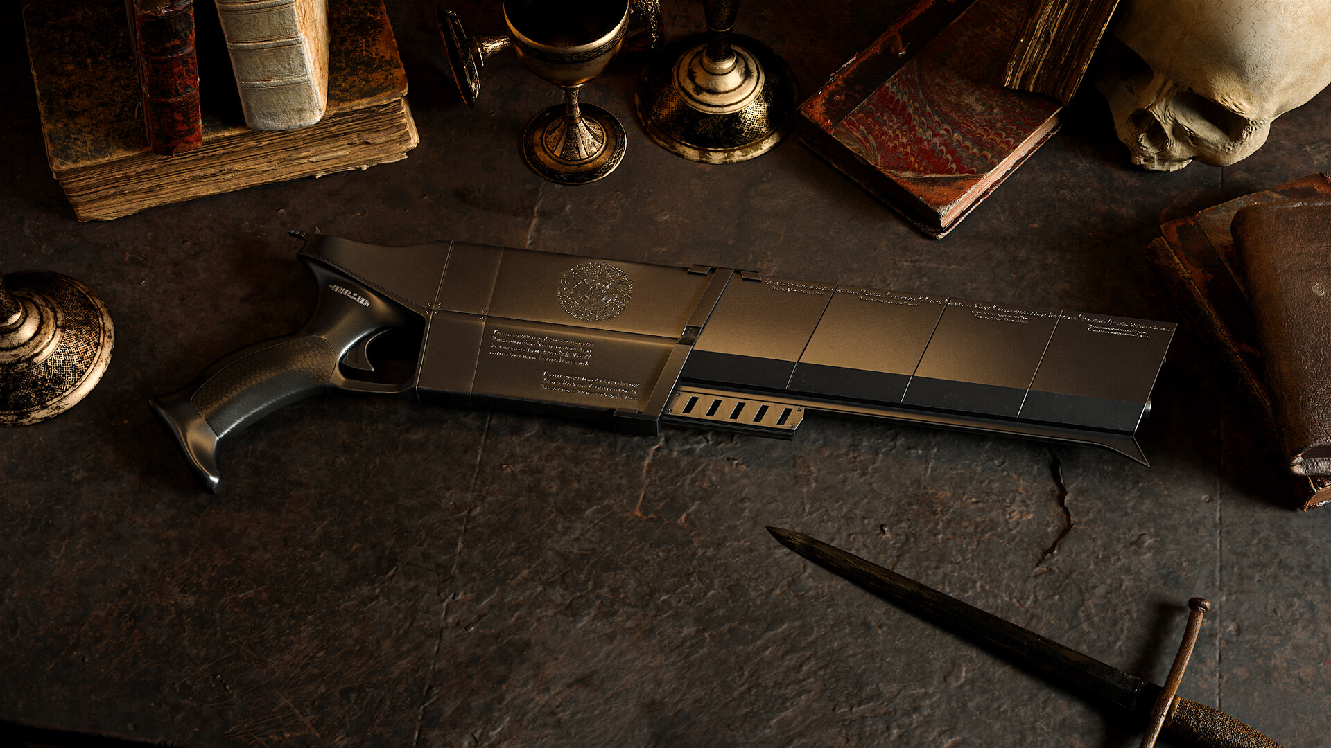 ArtStation - Vampire Gun | Sci-Fi concept | Modeling Practice