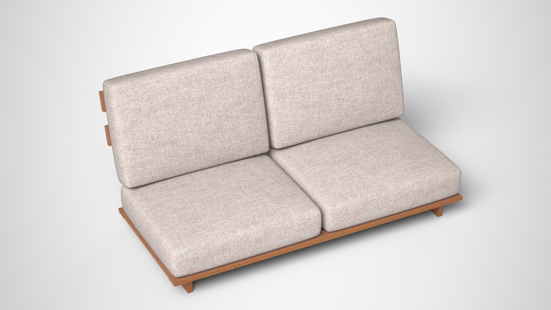 ArtStation - High-Quality Wood Sofa 3D Model