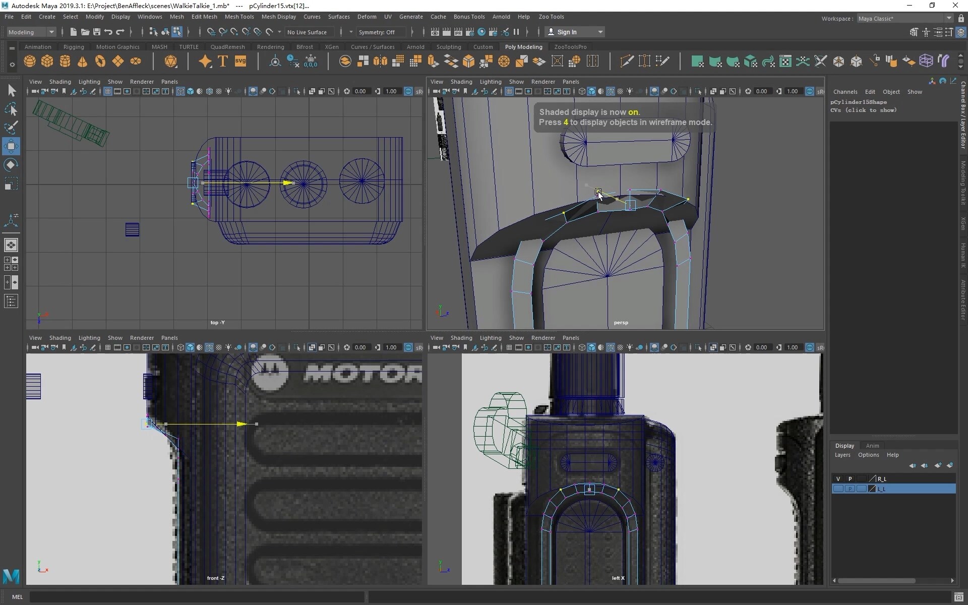 ABOUTCG - Maya: High-Precision Tactical Props - Walkie-Talkie