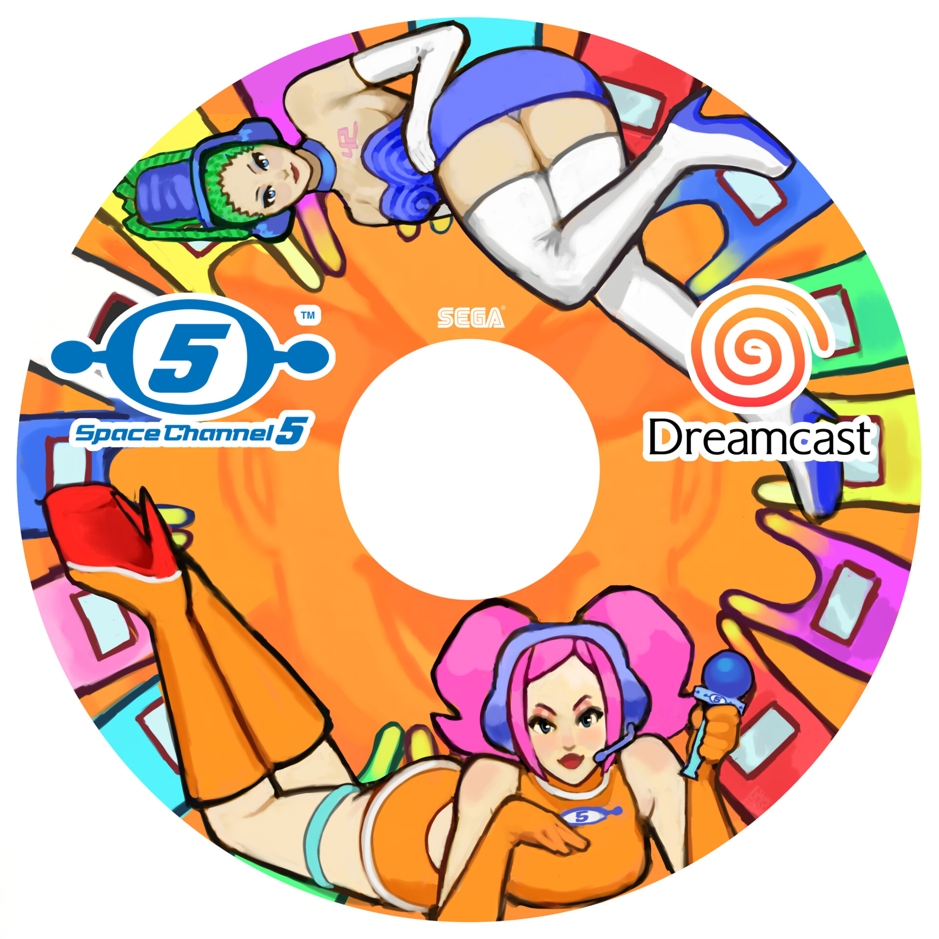 ArtStation - Space Channel 5 Disc for NG Dreamcast Collab
